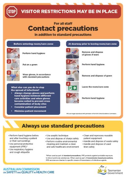 TAS 2023 Contact Precautions | Australian Commission on Safety and Quality in Health Care